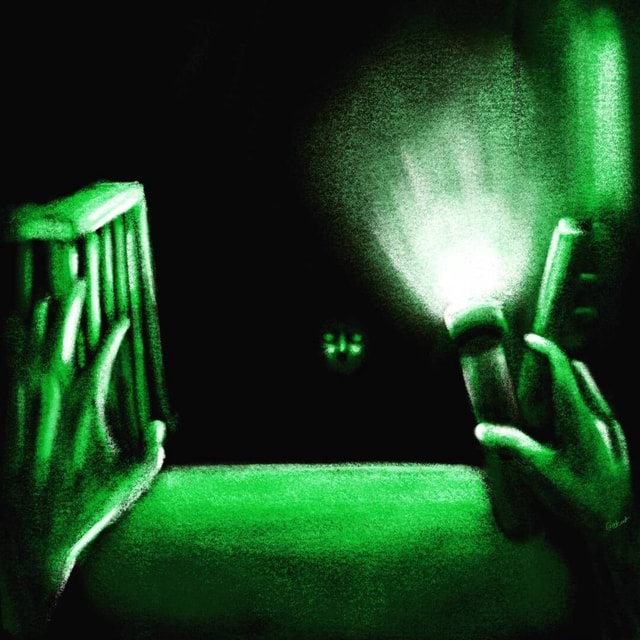 Quick sketch of SCP-087 in Night vision + Black and white - iFunny