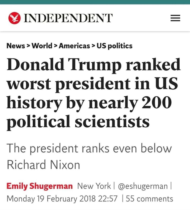 @ INDEPENDENT News > World > Americas > US politics Donald Trump ranked ...
