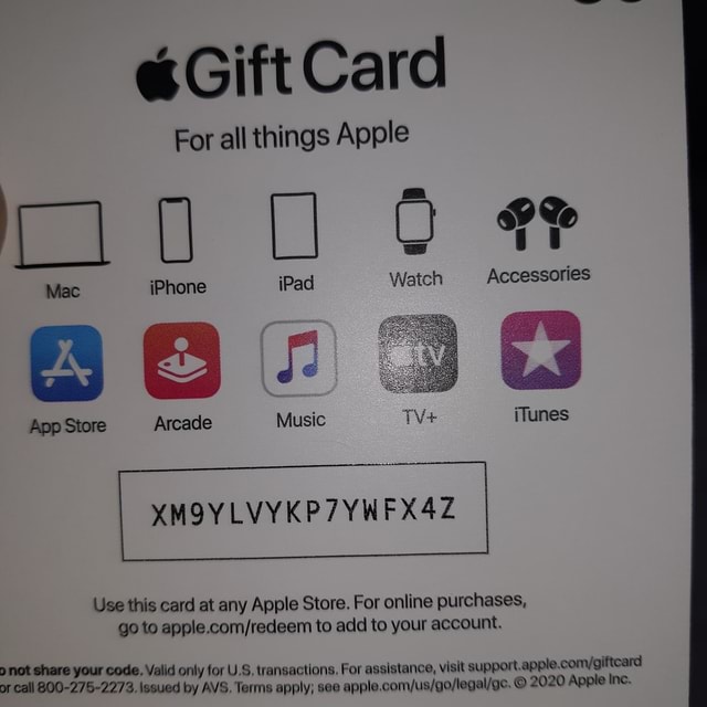 Gift Card For all things Apple Se Mac iPhone iPad Watch Accessories App ...