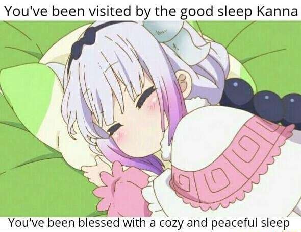 You've been visited by the good sleep Kanna - iFunny