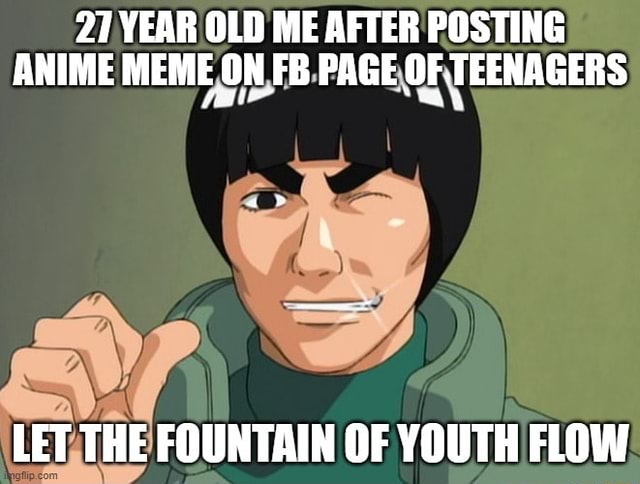 27 YEAR OLD ME AFTER POSTING ANIME MEME ON FB PAGE OF TEENAGERS LET THE ...
