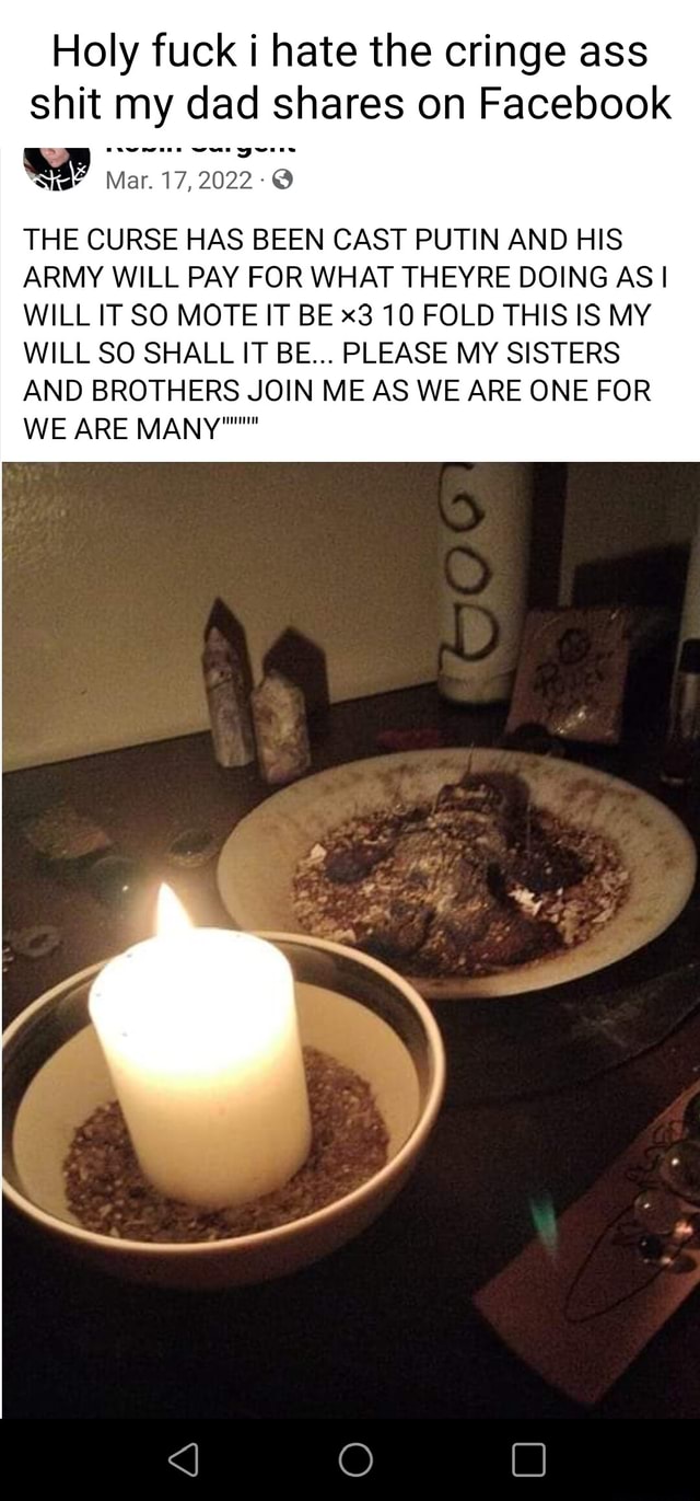 Holy fuck i hate the cringe ass shit my dad shares on Facebook gees Mar ...