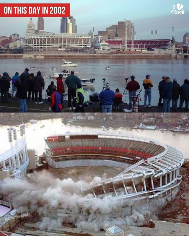 20 Years Ago Today: Riverfront Stadium is fully demolished in just 37 ...