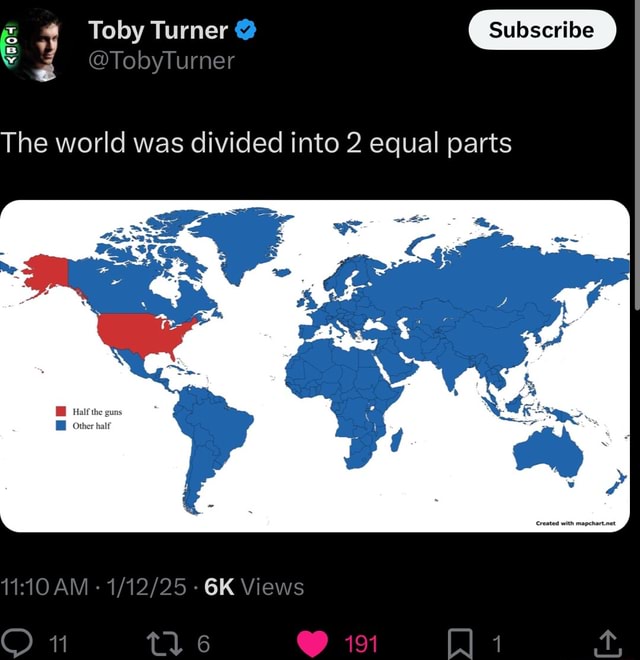 Toby Turner @ The world was divided into 2 equal parts AM - Views 6 191 1 - iFunny