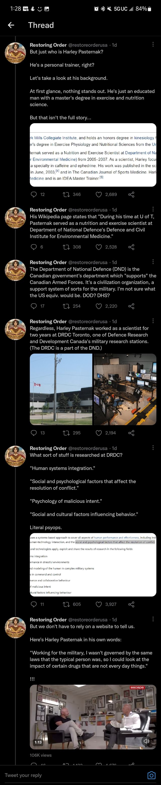 & SGUC wll Thread Restoring Order @restoreorderusa - But just who is ...