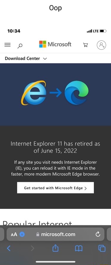 Microsoft Download Center Internet Explorer 11 has retired as of June ...