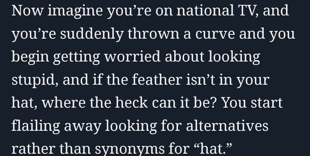 Pat is an underrated national treasure, no? Leave the girl alone ...