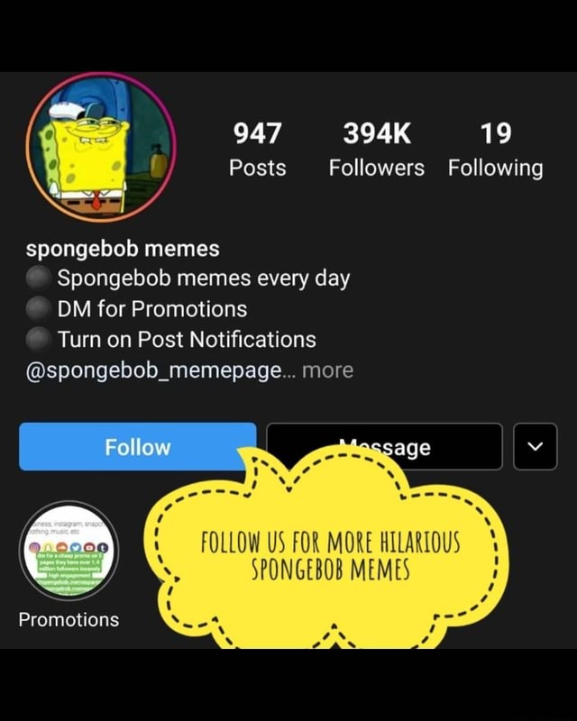 Spongebob memes Spongebob memes every day DM for Promotions Turn on ...