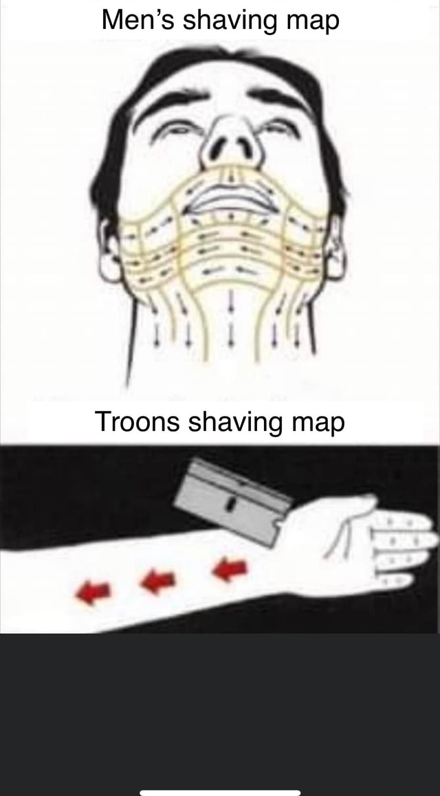 Men's shaving map I Troons shaving map - iFunny