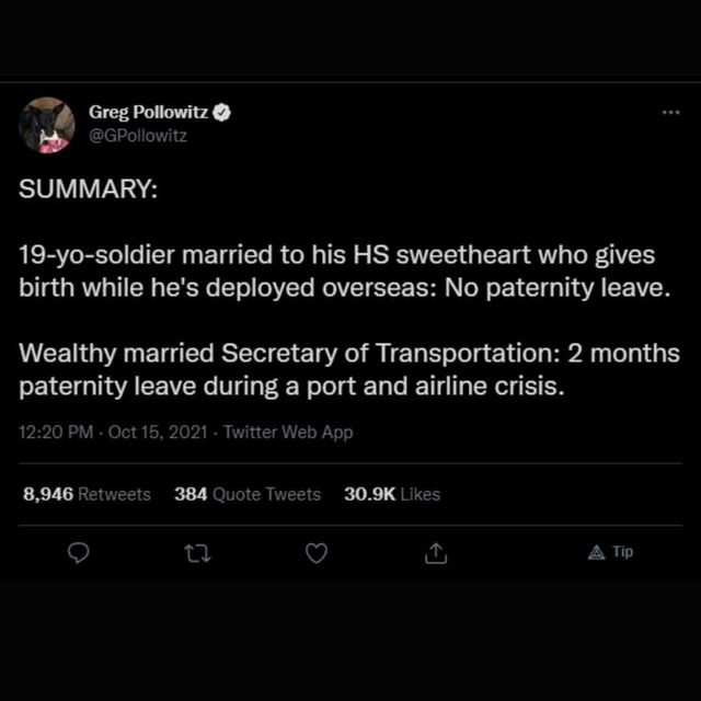 Greg Pollowitz @GPo low'tz SUMMARY: 19-yo-soldier married to his HS ...