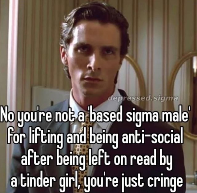 No youre based si sigma male For liFting and being anti-social after ...