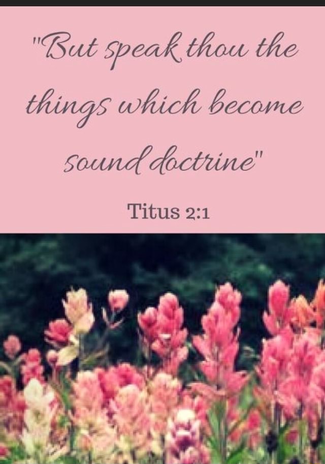 "But speak thou the things which become sound doctrine' Titus I I - iFunny