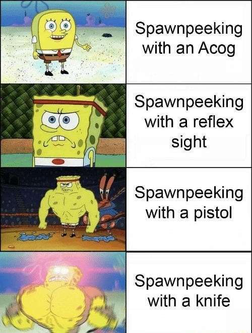 Spawnpeeking with an Acog Spawnpeeking with a reflex sight Spawn pee ki ...