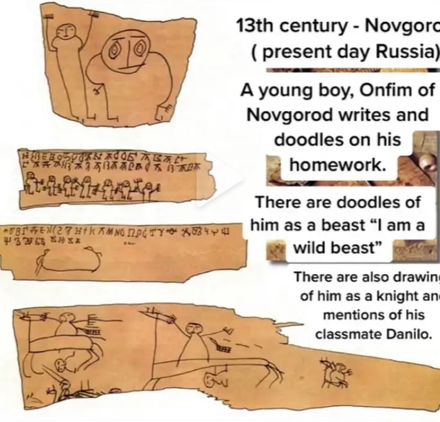 13th century - Novgorc ( present day Russia) A young boy, Onfim of ...