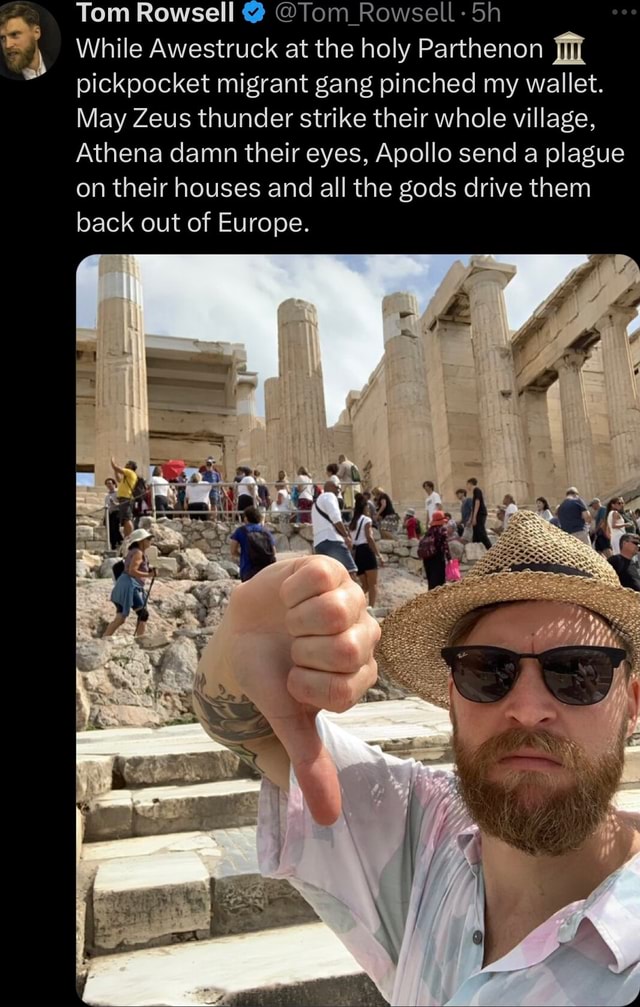 Tom Rowsell @ @Tom Rowsell: While Awestruck at the holy Parthenon ...