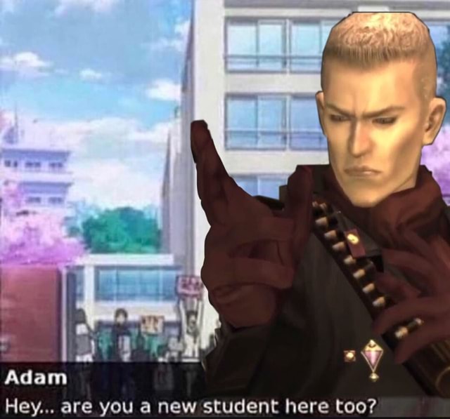 Adam Hey... are you a new student here too? - iFunny