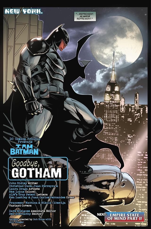 .REPRESENT. ALWAYS REPRESENT." SS DC Comics- Proudly Presents BATMAN ...