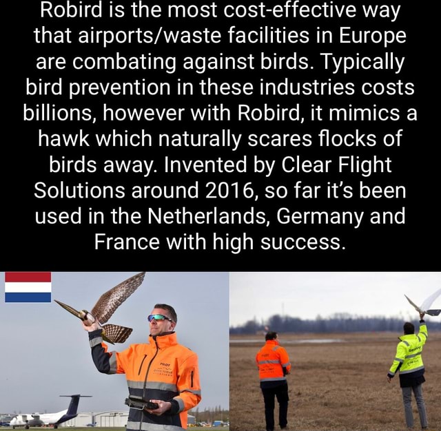 Robird is the most cost-effective way that facilities in Europe are ...