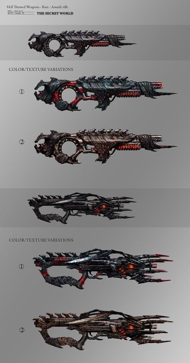 Hell Themed Weapons Rare Assaule rifle His 'THE SECRET WORLD COLOR ...