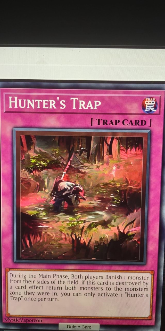HUNTER's TRAP Trap" once per turn, During the Main Phase, Both players ...