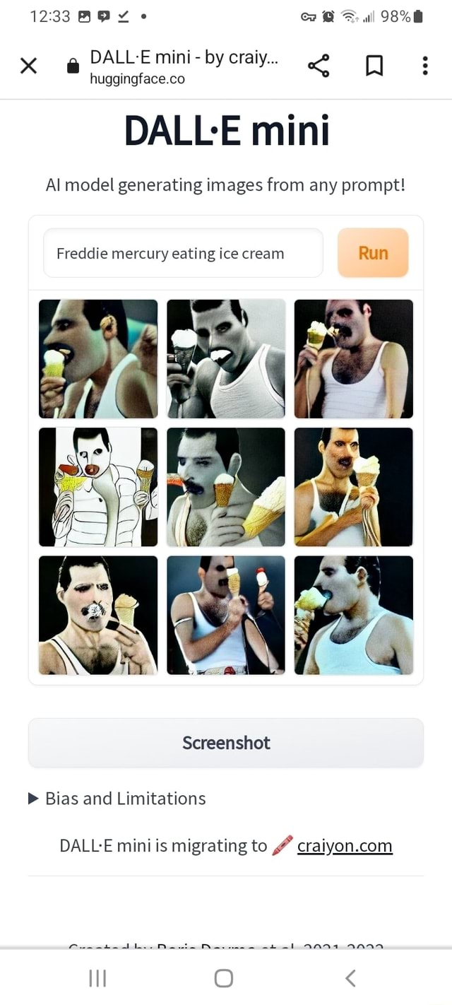 BAY xX @ DALL-E mini - by craiy... co mini Al model generating images ...