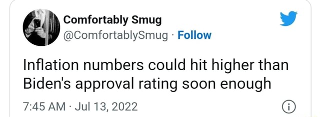 Comfortably Smug wW @ComfortablySmug - Follow Inflation numbers could ...