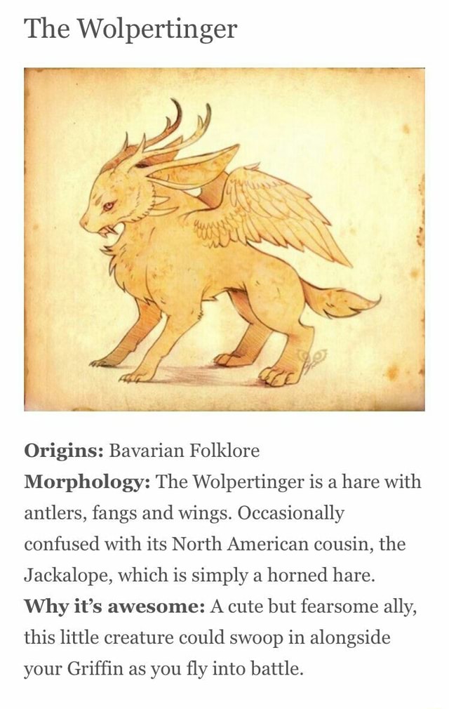 The Wolpertinger Origins: Bavarian Folklore Morphology: The ...