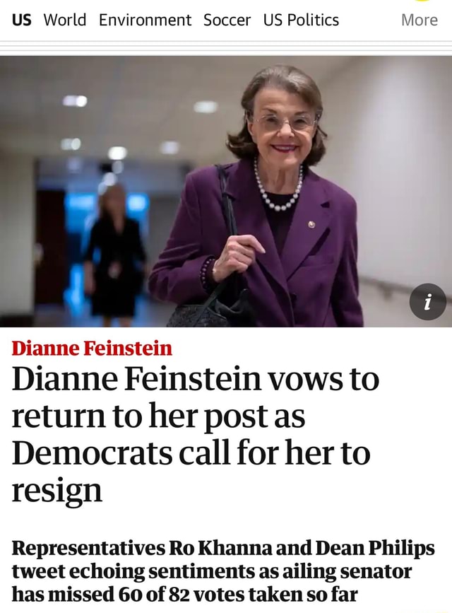US World Environment Soccer US Politics More Dianne Feinstein Dianne ...