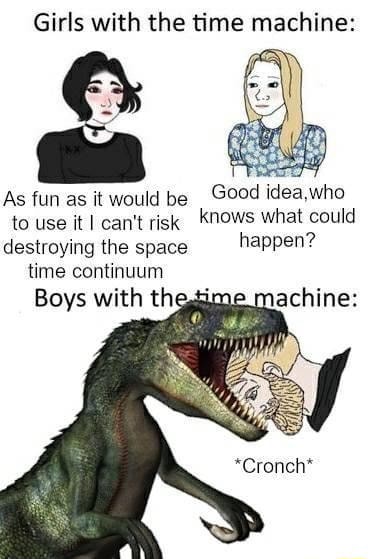 Girls with the time machine: As fun as it would be G0od idea, who to ...