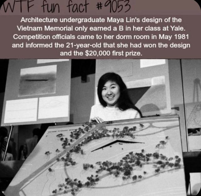 TUN Architecture undergraduate Maya Lin's design of the Vietnam ...