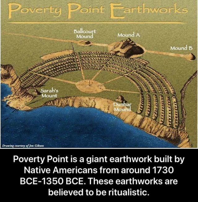 Poverty Point is a giant earthwork built by Native Americans from ...