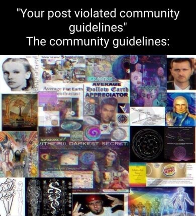 "Your post violated community guidelines" The community guidelines ...