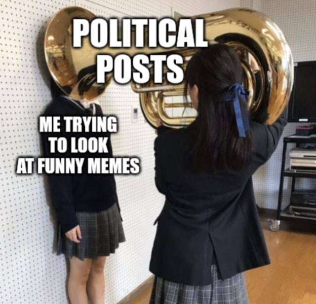 POLITICAL POSTS METRYING TO LOOK AT FUNNY MEMES - iFunny