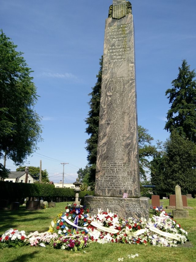 Wreaths for Memorial Day. Most served in the 442nd Regimental Combat ...