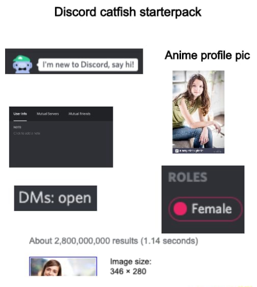 Discord catfish starterpack Anime I'm new to Discord, say hi! About ...