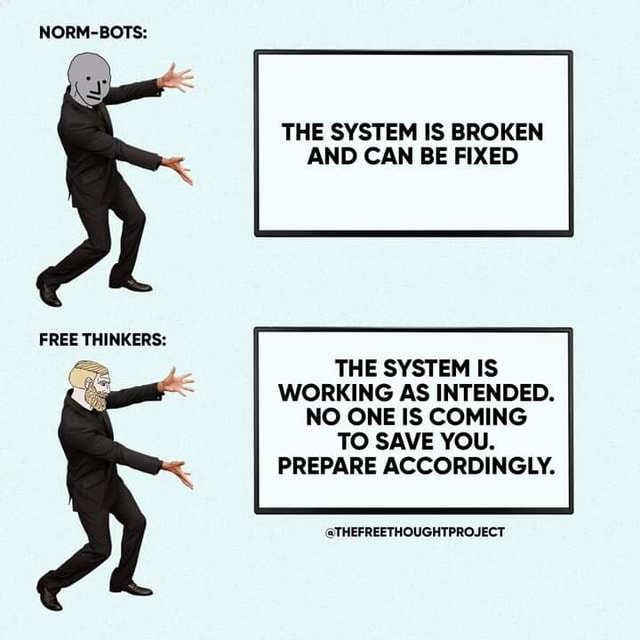 NORM-BOTS: THE SYSTEM IS BROKEN AND CAN BE FIXED FREE THINKERS: THE ...