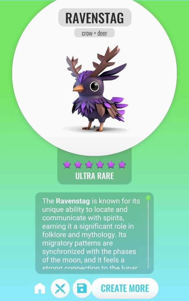 RAVENSTAG crow + deer ULTRA RARE The Ravenstag is known for its unique ...