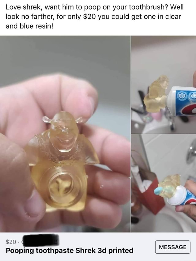 Love shrek, want him to poop on your toothbrush? Well look no farther ...