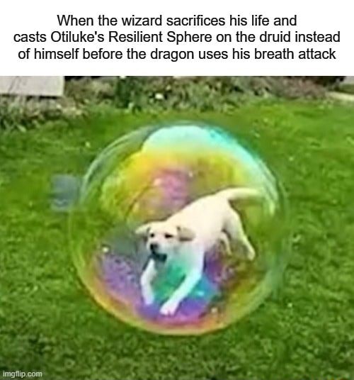 When the wizard sacrifices his life and casts Otiluke's Resilient ...