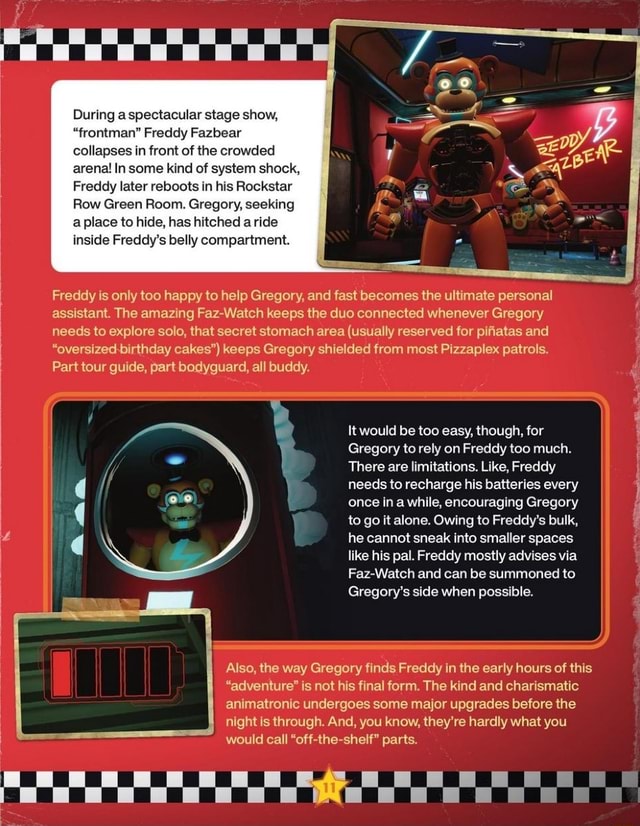 During a spectacular stage show, "frontman" Freddy Fazbear collapses in ...