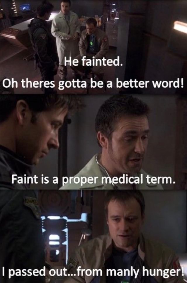 He fainted. Oh theres gotta be a better word! Faint is a uf medical ...