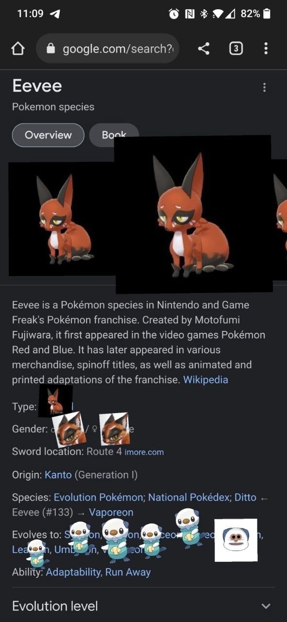 Eevee OW Pokemon species Overview Bonk Eevee is a Pokmon species in Nintendo and Game Freak's ...