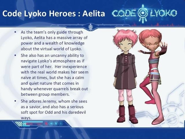 Code Lyoko Heroes: Aelita CODE LYOKO As the team's only guide through ...