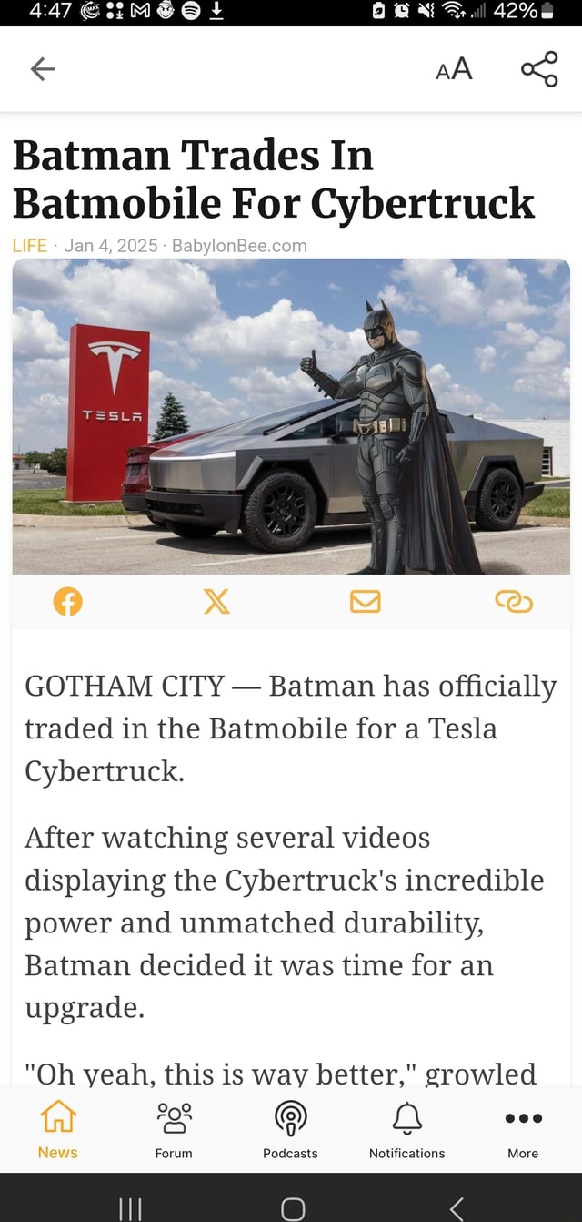 447 Batman Trades In Batmobile For Cybertruck LIFE - Jan 4, 202 GOTHAM ...