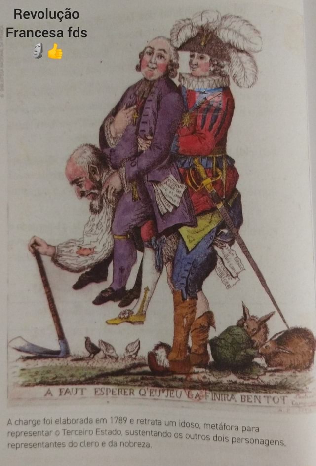 Revolução Francesa fds EM A charge foi elaborada em 1789 e retrata um ...