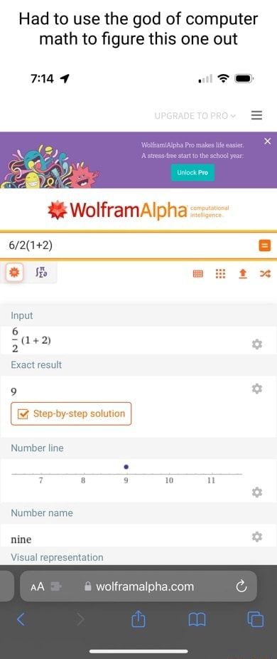 Had to use the god of computer math to figure this one out 714 4 Fe Unlock Pro WolframAlpha tx ...