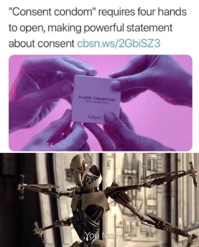 "Consent condom” requires four hands to open, making powerful statement ...