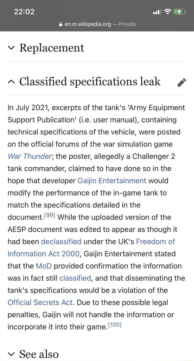 Private Replacement Classified specifications leak In July 2021 ...