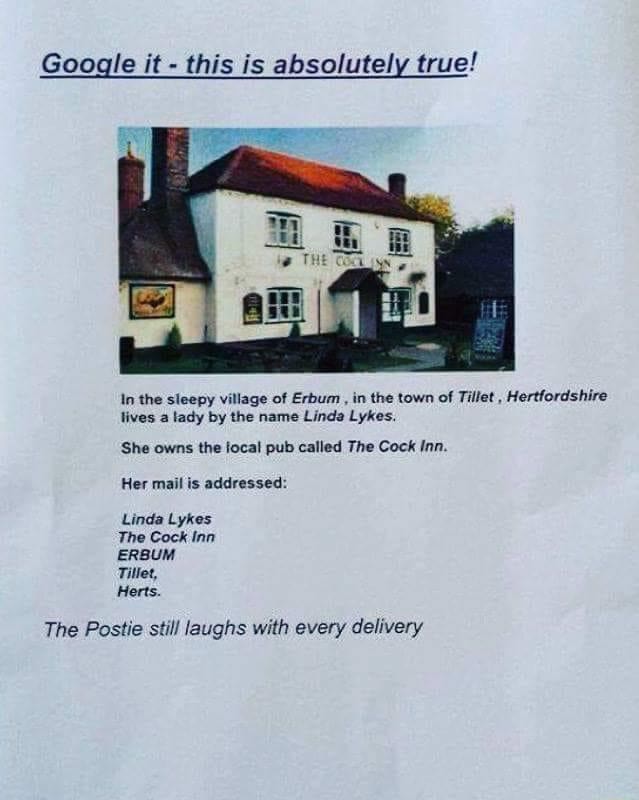 Google it - this is absolutely true! In the sleepy village of Erbum ...