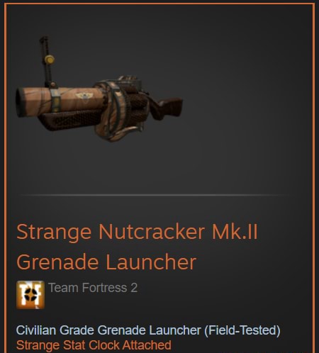 Strange Nutcracker Mk.II Grenade Launcher Team Fortress 2 Civilian ...